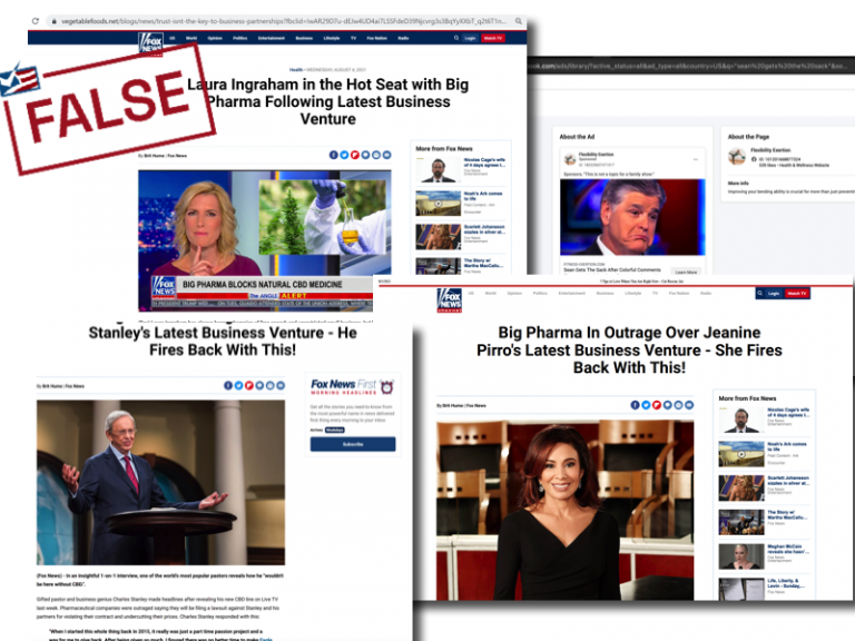 On Facebook, Fake Stories Use Fox News Hosts to Hawk Dubious CBD ...