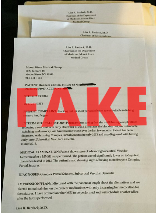 Fake Clinton Medical Records - FactCheck.org