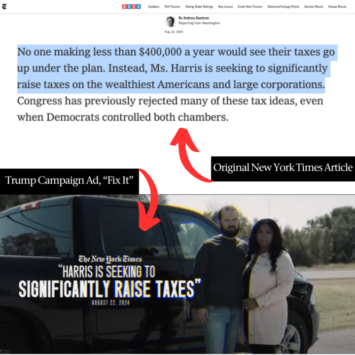 Another Deceptive Trump Ad Attacks Harris Using Partial Quotes from ...